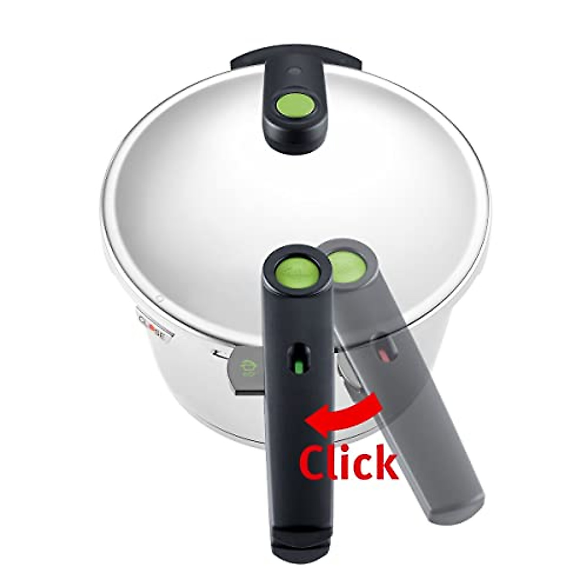 Fissler Vitaquick Green Pressure Cooker - 6.3 Qt - Made in Germany - For All Cooktops - For Gas & Induction Stovetop - Safe & Intuitive Design - Pressure Cooker Pot Steel