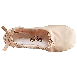 Sansha unisex-adult Pro 1 Canvas Ballet Slipper,Light Pink,6 M (4 M US Women's)
