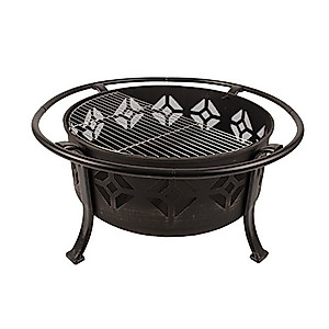 Pleasant Hearth Sunderland Deep Round Bowl Fire Pit, 36-Inch