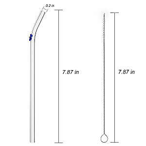 6PCS Reusable Glass Straw Flower Design Glass Straw,Colorful Straws Cocktails Bar Accessories Cleaning Brush Bent Drinking Straws for Hot and Cold Drinks (Flower)