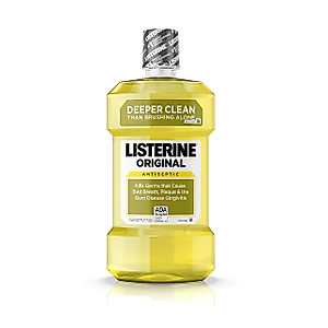 Listerine Original Oral Care Antiseptic Mouthwash with Germ-Killing Formula to Fight Bad Breath, Plaque and Gingivitis, 50.7 Fl Oz