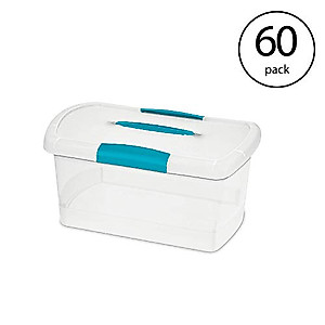 Sterilite Medium Nesting ShowOffs Clear File Box w/ Latches (60 Pack)