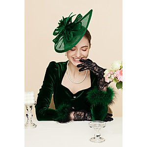 Gionforsy Fascinators Hat Flower Tea Party Hats for Women Feather Kentucky Derby Hat for Wedding