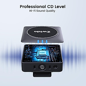 Zwide Professional Wireless Lavalier Microphone System M1 Plus(Black)+C1 (2TX+1RX+Charging Case), with 2.4GHz Real Time Monitoring, Compact Dual Transmitter & 1 Receiver with Noise Cancellation