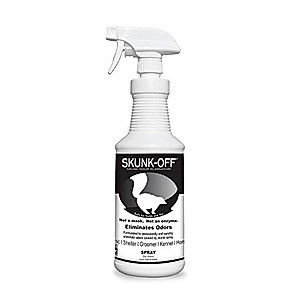 Skunk Off Skunk Odor Eliminator Pet Spray (32oz) - Ready To Use Skunk Odor Remover For Dogs, Cats, Home, Carpet, Car, Clothes & More – Skunk Spray w/ Non-Enzymatic Formula Safe For Pets & People