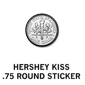 Hugs and Kisses from The New Mr. and Mrs. | Elegant | 324 Stickers - .75 Inches | Hershey Kiss Stickers | Wedding Stickers | Bridal Shower Stickers | Bridal Favors