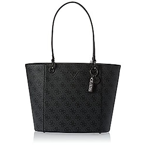 GUESS womens Noelle Small Elite Tote, Coal, One Size US