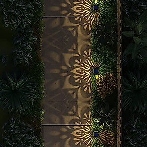 twinkya 6 Pack Small Solar Lights Outdoor Garden Decor Waterproof Decorative Solar Pathway Landscape Lights for Patio Yard Path Backyard Walkway Sidewalk Driveway Decor (6 Pack, Black)