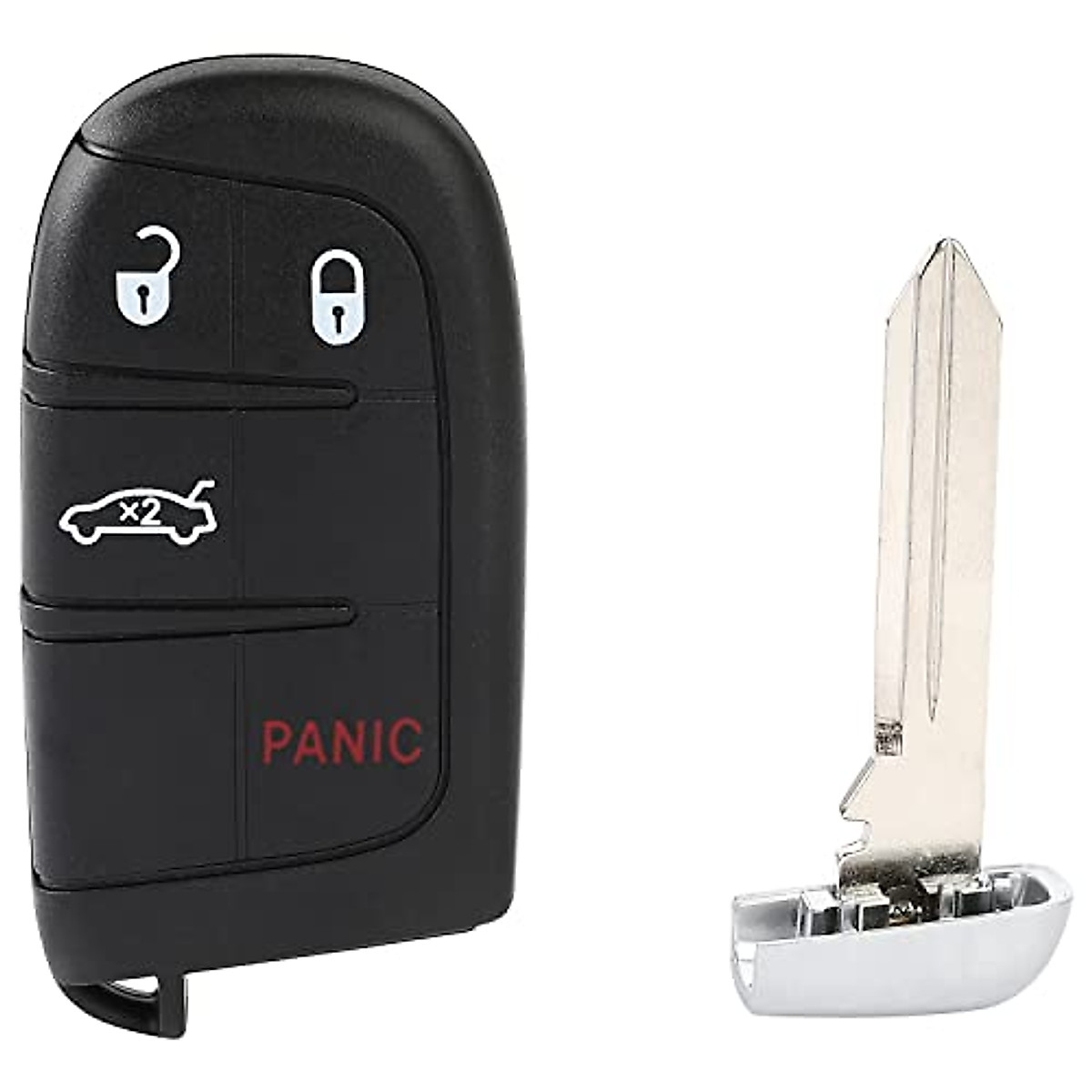 ANGLEWIDE Car Keyless Entry Remote Key Fob Replacement for 2015-2017 for Chrysler 200 Chrysler 300 for Dodge Charger for Dodge Challenger (M3M-40821302) 4 Buttons-1 pad