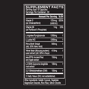 Cellucor P6 Ultimate GH Test Booster for Men, Growth Hormone Support Pills for Protein Synthesis & Fat Metabolism, 180 Capsules