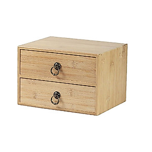 BIZOLE Flat File Cabinet Storage, Desktop Drawer Cabinet, Wooden File Cabinet/Desktop Storage Cabinet/Data Cabinet, A4 Treatment Storage Cabinet for Home Desktop Office (Size : 2 Layer)