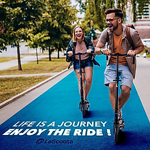 LaScoota Kick Scooter for Adults & Teens. Perfect for Youth 12 Years and Up Men & Women. Lightweight Foldable Adult Scooter Large Sturdy Wheels (Dark) The Metro