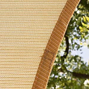 Amgo 12'x12' Beige Sun Shade Sail Canopy