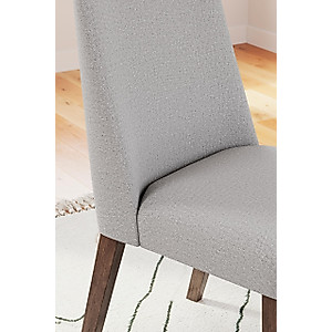 Signature Design by Ashley Lyncott Contemporary Dining Room Upholstered Side Chair with Foam Cushion, Set of 2, Cream & Brown