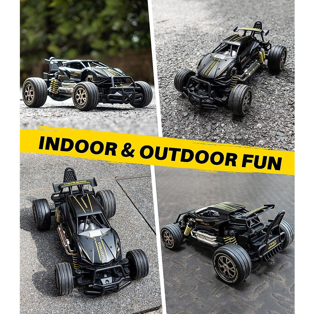 DODOELEPHANT Remote Control Car RC Cars Metal Drift 1/20 Scale Fast 10MPH 2.4Ghz 2WD All Terrain 2X Batteries 50 Min Play Sport Racing Hobby Toy Vehicle Xmas Birthday Gifts for Boys Girls Adults