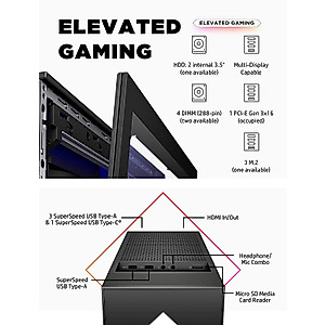 HP OMEN 30L Gaming Desktop, AMD Ryzen 7 5800X Processor, NVIDIA GeForce RTX 3080, Liquid Cooling, Customizing RGB Lighting, 8 USB Ports, HDMI, Windows 11 Home, Black (32GB RAM | 1TB SSD)