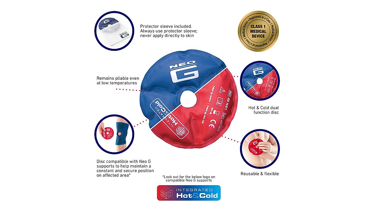 Neo G Hot & Cold Therapy Disc | Flexible Ice/Heat Pack for Pain