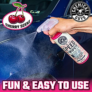 Chemical Guys WAC_202_16 Speed Wipe Quick Detailer, Safe for Cars, Trucks, SUVs, Motorcycles, RVs & More, 16 fl oz, Cherry Scent
