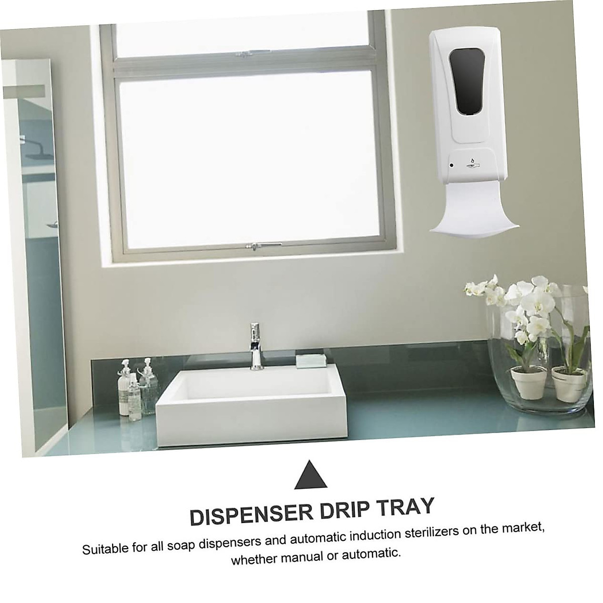 Alipis Soap Dispenser Tray 2pcs Plastic Water Tray Toilet Tank Tray Toilet Stand Washer Pan Tray Wall Soap Holder Wall Wall Mount Soap Dispenser Bracket Foaming Collection Trays Soap