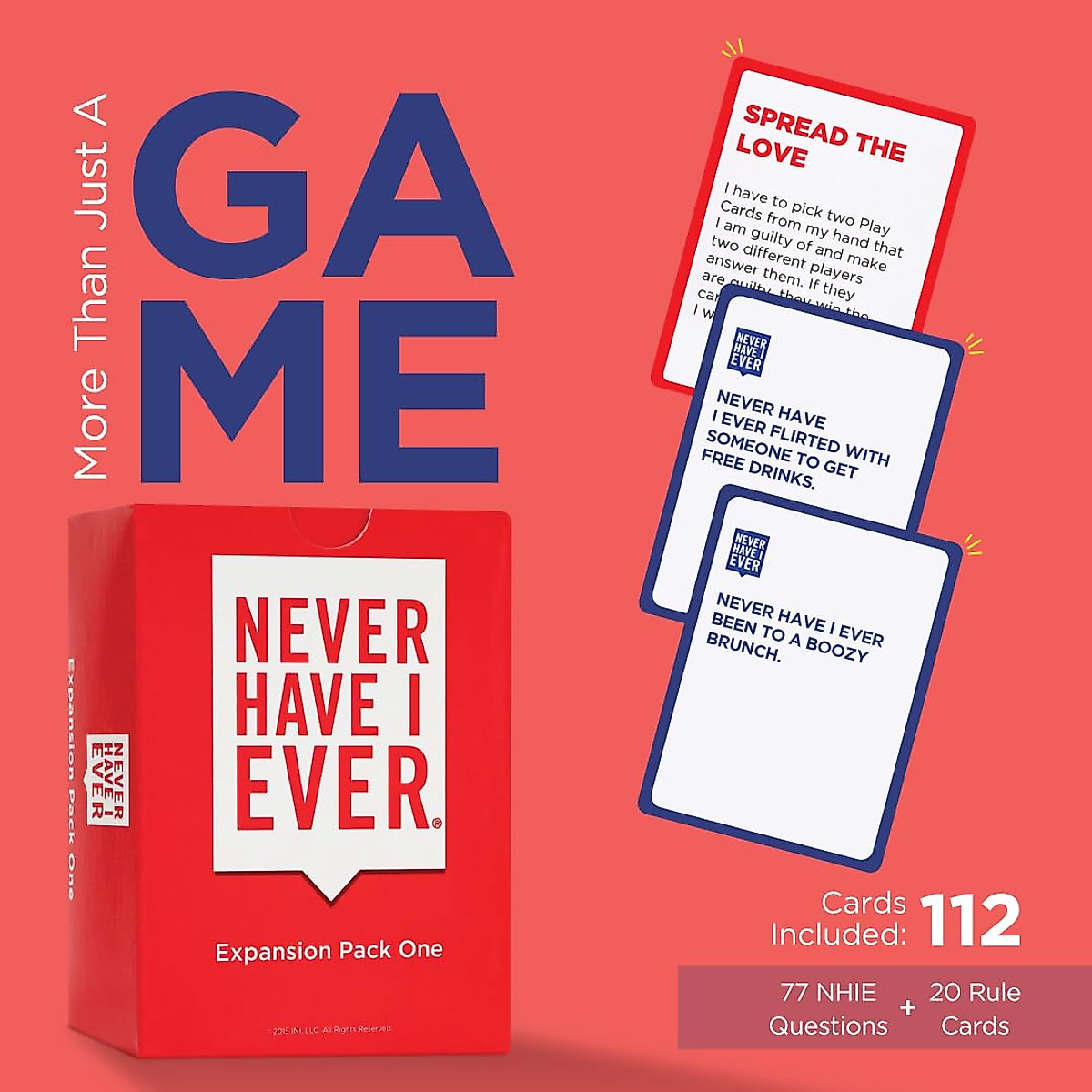 Never Have I Ever Card Game - Expansion Pack One, The Ultimate Adult Party Game Starter Pack, Spice Up Your Next Game Night, Pregame, or Icebreaker, Includes Wild and Hilarious Prompts, Ages 17+