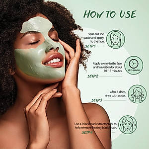 POP MODERN.C Green Tea Stick Mask Blackhead Remover Mask Deep Cleansing Moisturizing Nourishing Hydration Pore Improve Acne Face Mask Skin Care With Blackhead Remover Extractor Tools