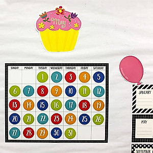 Creative Teaching Press Cupcake Accents for Bulletin Boards & Classrooms, CTP 10” Jumbo Designer Cutouts, 12-Piece Set, Multicolor