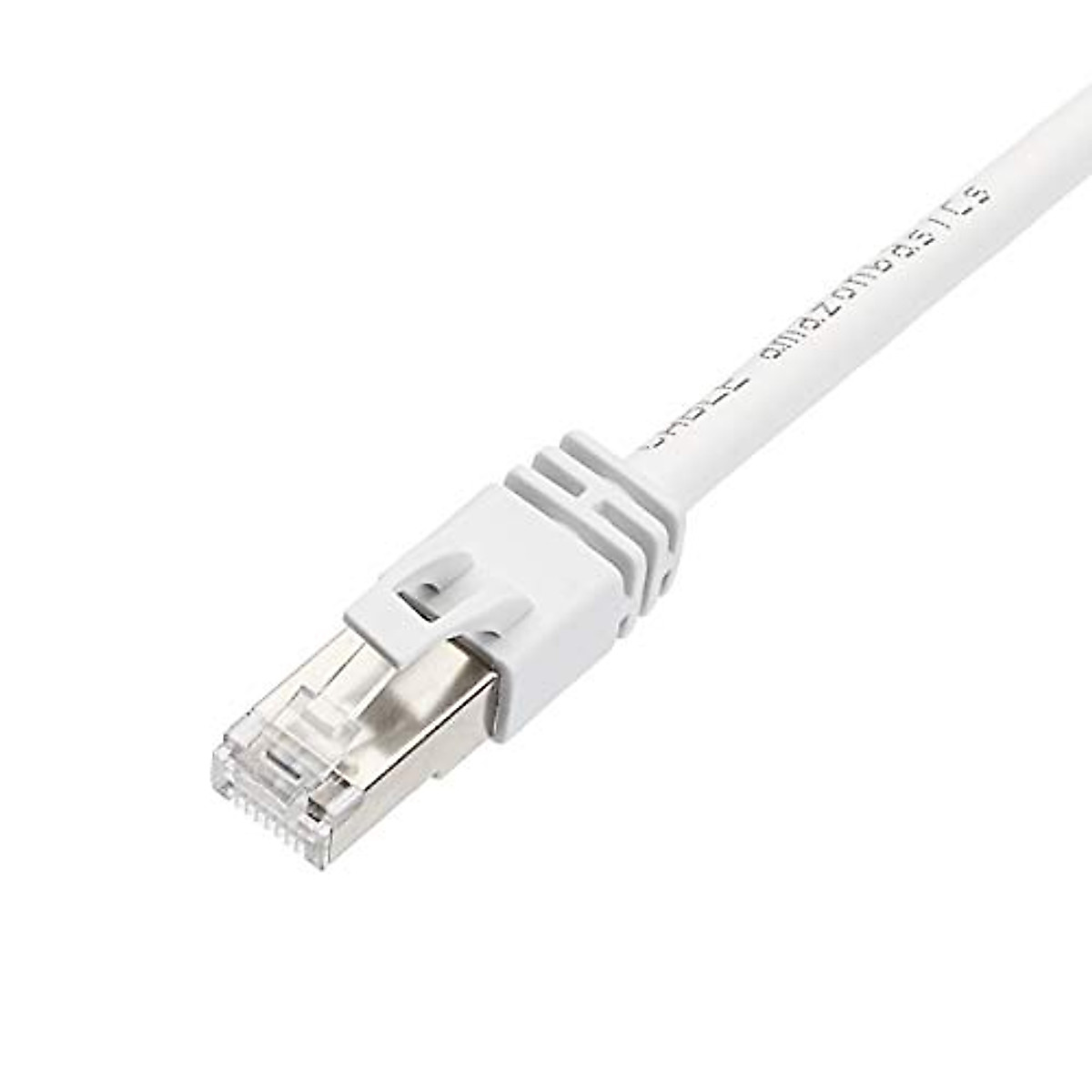 Amazon Basics RJ45 Cat 7 Ethernet Patch Cable, 10Gpbs High-Speed Cable, 600MHz, Double-Shielded, 10 Foot, White