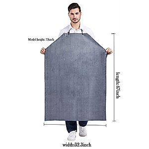 Nanxson Men’s Apron Thick Rubber Waterproof Apron Factory Butcher Adjustable Working Apron CF3024 (white)