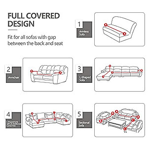 Foreate Stretch Velvet Sofa Slipcover Non-Slip Couch Covers for Loveseat/3 Cushion/4 Cushion Sofa/L Shaped Sofa, Sofa Protector from Kids and Pets with Elastic Bottom, Washable, Green