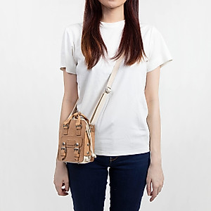 Doughnut Macaroon Tiny Bucket Organic Cotton series 1L Women Girl Casual Crossbody Cell Phone Bag Purse Handbag (Tiny Bucket)