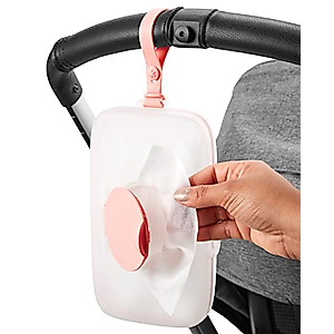 Skip Hop On-The-Go Wipes Dispenser, Grab & Go, Blush