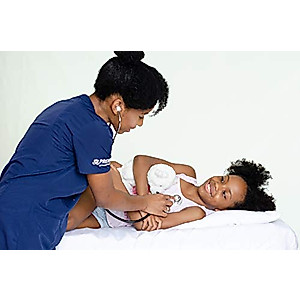 Primacare DS-9290-BK Adult Size 22 Inch Stethoscope for Diagnostics and Screening Instruments, Lightweight and Aluminum Double Head Flexible Stethoscope, Black