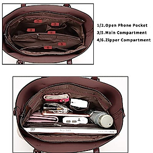 PU Leather Bags for Women Business Purse Large School Bag Ladies Coffee Tote