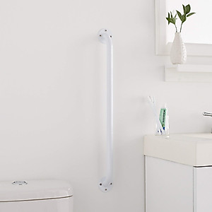 McKesson Grab Bar, Wall Mount, Steel, Bathroom, Shower Aid, White Power Coated, 24 in, 1 Count