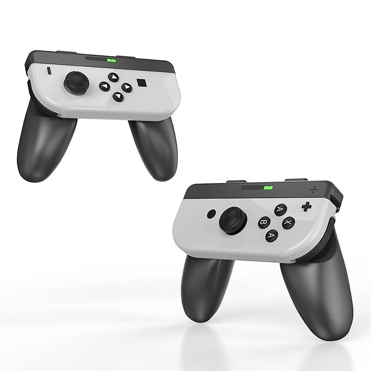 JDDWIN Joycon Grips Compatible with Switch & Switch OLED Controllers,Wear-Resistant Joy-con Handle for Switch/Switch OLED. (Black)