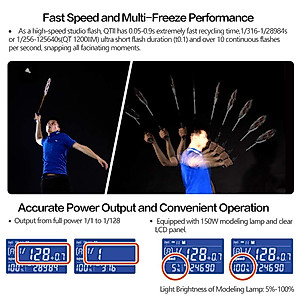 GODOX QT1200IIM Studio Strobe Flash Light 1200W Professional Photography Studio Lights Monolight Modeling Lamp for Studio Portrait Photography