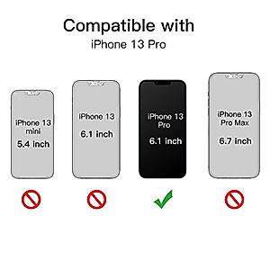 JETech Glitter Case for iPhone 13 Pro 6.1-Inch, Bling Sparkle Shockproof Phone Bumper Cover, Cute Sparkly for Women and Girls (Clear)