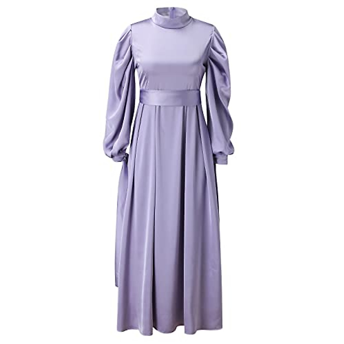 Dress Kaftan Arab Muslim Islamic Abaya Sleeve Casual Womens Solid Dress Women's Casual Dress Purple