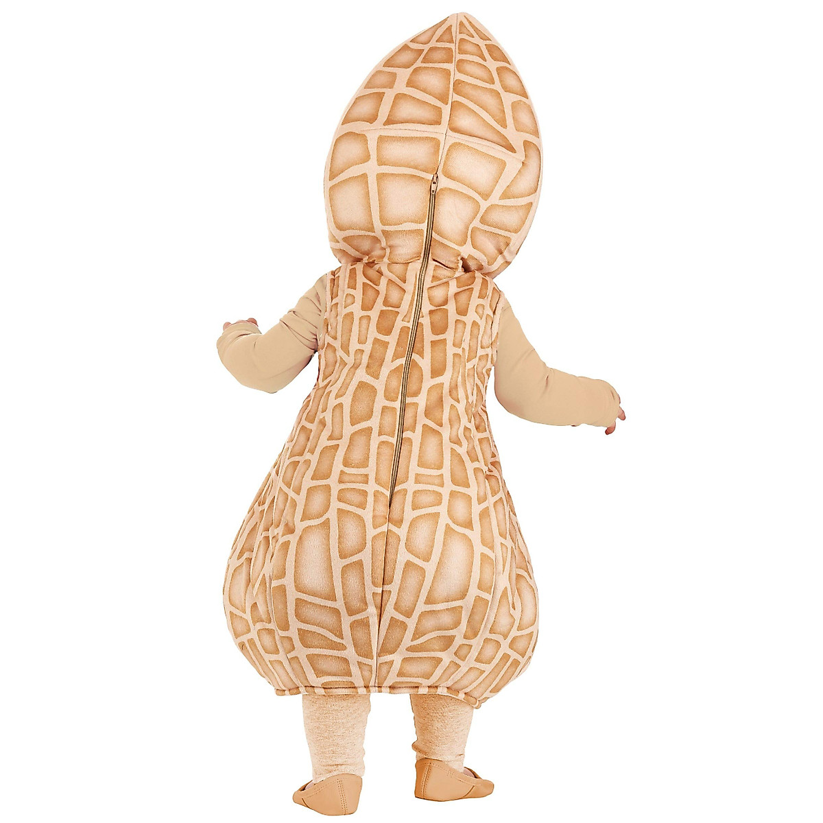 Fun Costumes Peanut Baby Costume - Food Theme - Hooded Tunic with Plump Look - 0/3 Months - Brown