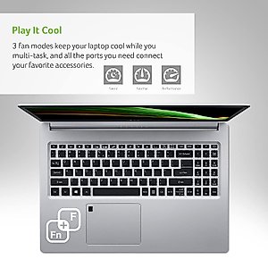 2023 Newest Acer Aspire 5 Laptop, 15.6" FHD IPS Display, AMD Ryzen 3 3350U Processor, 8GB DDR4 RAM, 256GB PCIe SSD, WiFi6, Backlit Keyboard, Fingerprint Reader, Amazon Alexa, Windows 11 Home in S mode