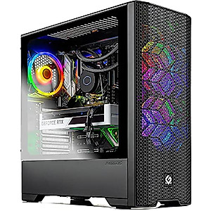 Skytech Gaming Blaze 3.0 Gaming PC Desktop – INTEL Core i7 11700F 2.5 GHz, RTX 3060 Ti, 1TB NVME SSD, 16G DDR4 3200, 600W GOLD PSU, AC Wi-Fi, Windows 10 Home 64-bit,Black
