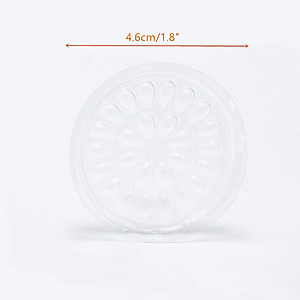 100 PCS Disposable Plastic Glue Pad for Eyelash Extensions Transparent Flower Shaped Lashes Gasket Adhesive Pigment Holder Base for Nail Art or Tattoo Ink