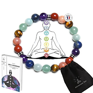 BRACELET 7 CHAKRAS Natural Stones | Free EBOOK | Handmade | Men's Women's Jewelry | Natural Stone Bracelet | ALL THE STONES OF OUR BRACELETS ARE NATURAL (CHAKRAX7)