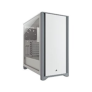 Corsair 4000D Tempered Glass Mid-Tower ATX PC Case - White