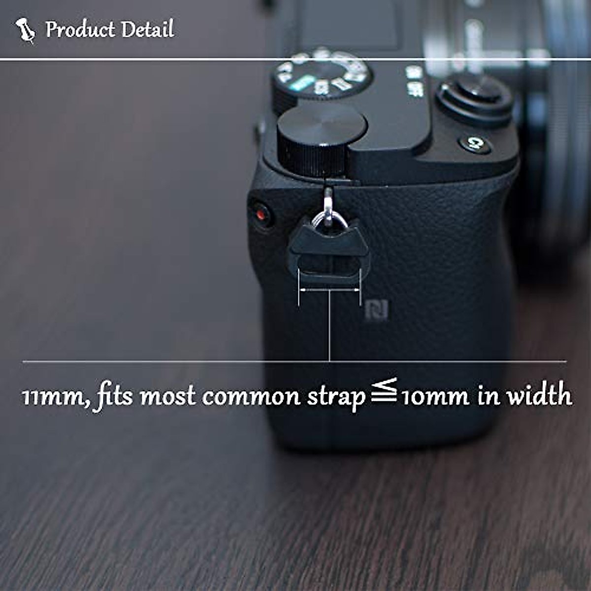 VKO Lug Ring Camera Strap Triangle Split Ring Hook Plastic Cap Compatible with All Brand D-SLR Rangefinder Mirrorless Camera W/Round Eyelet(2 Pair)