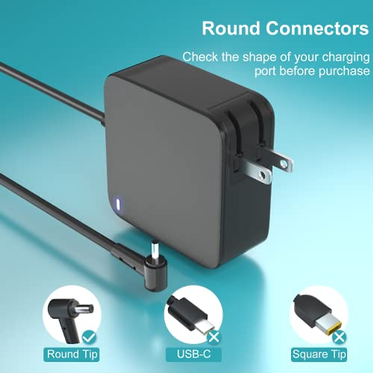 Eaneey 65W Laptop Charger for Asus Vivobook Q504U Q302L X540S X553 x540 UX330 UX330U UX360 UX360C UX305 ZenBook Adapter Power Cord Flip TP401C TP401NA TP410 TP410U TP412F TP412U TP501 TP501U TP501UA