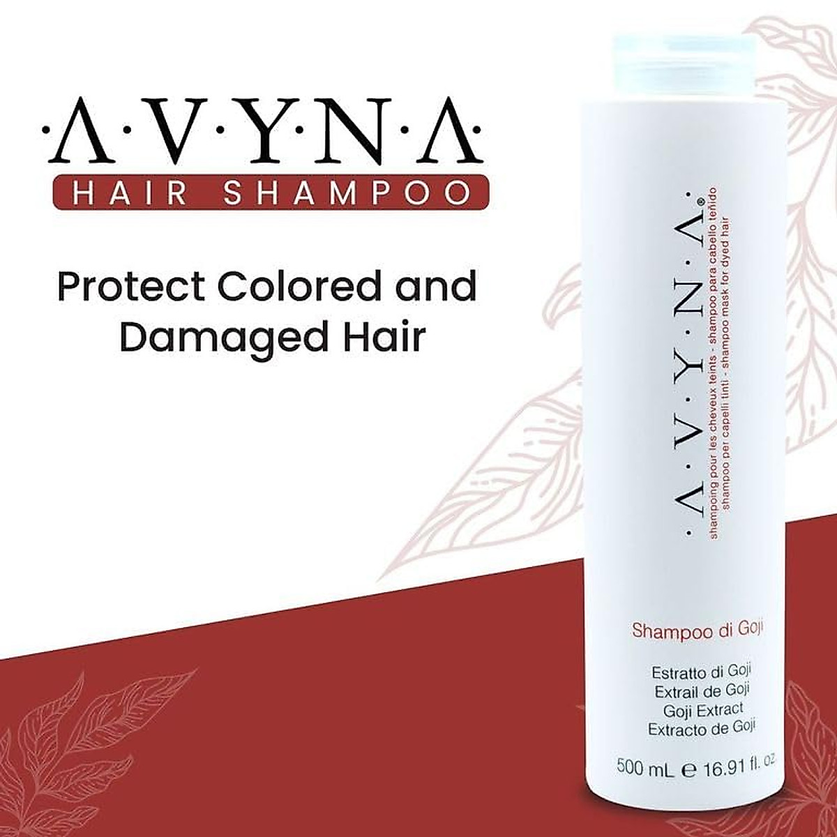 Avyna Shampoo for Color Treated Hair with Goji Extract 16.91 oz