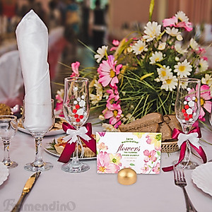 Framendino, 12 Pack Round Table Number Stands Place Card Holders Table Number Clips for Wedding Reception Banquet