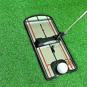 Toxz Pro Golf Putting Mirror Training Eyeline Alignment Swing Golf Practice Trainer Aid,Portable,Improve Posture,145mmx310mm