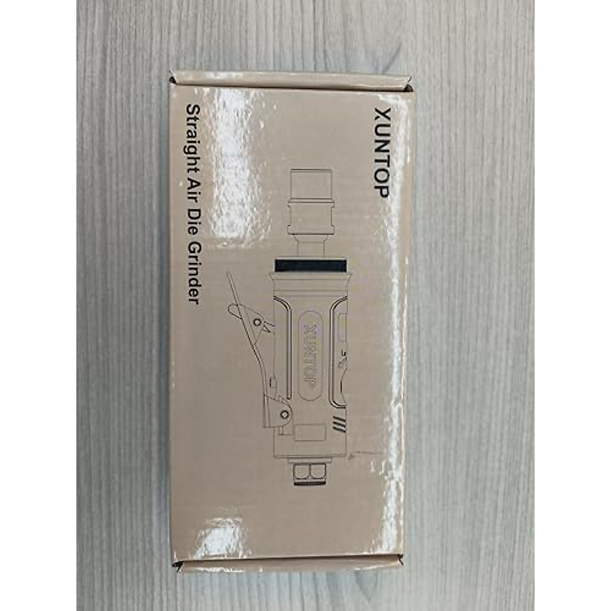 XUNTOP 25000Rpm Pneumatic Straight Die Grinder with After-Exhaust,Straight Die Grinder with Empty Oil Bottle and 1/4" 1/8"Collets Widely Used in Polishing,Edge Smoothing,Deburring